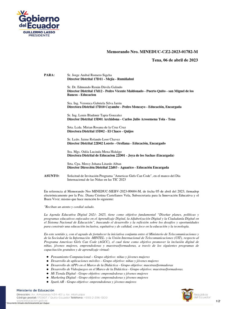 Mineduc CZ2 2023 01782 M | PDF | Informática