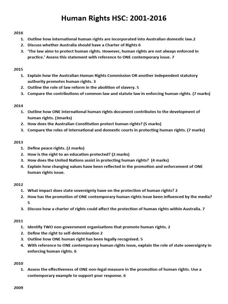 Human Rights in Australia: 2001-2016 | PDF | Human Rights ...