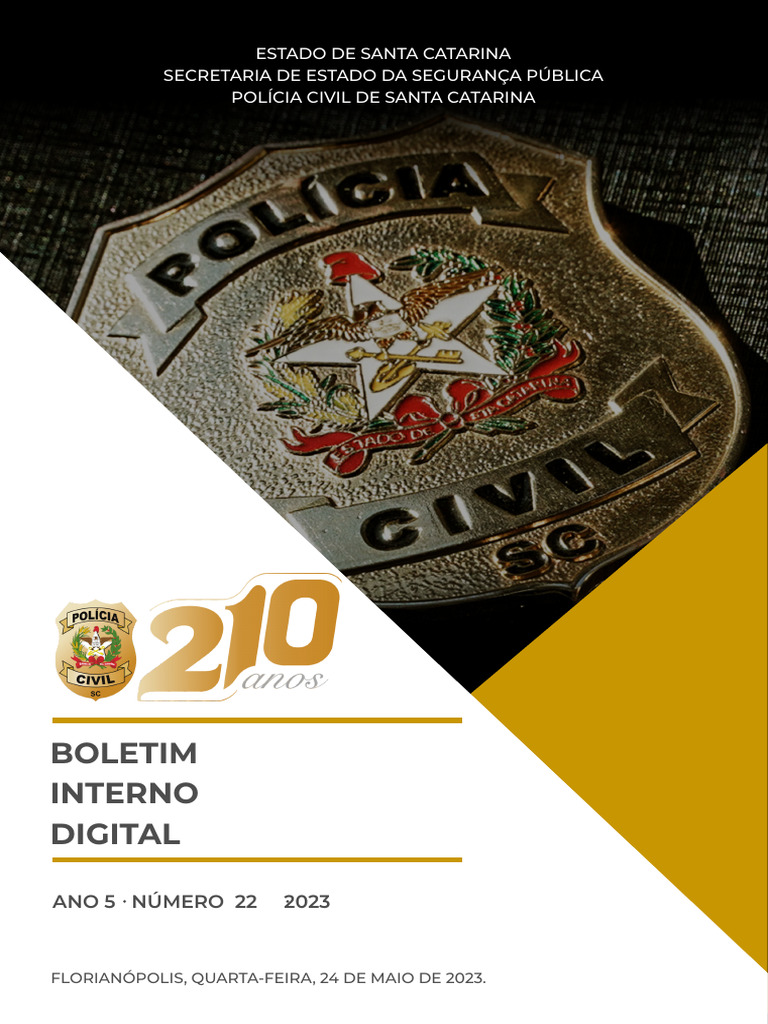 Boletim Interno da Polícia Civil 2023 | PDF | Polícia | Segurança pública
