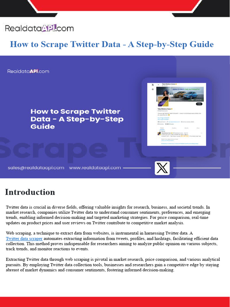 How To Scrape Twitter Data - A Step-By-Step Guide | PDF | Pricing | Automation