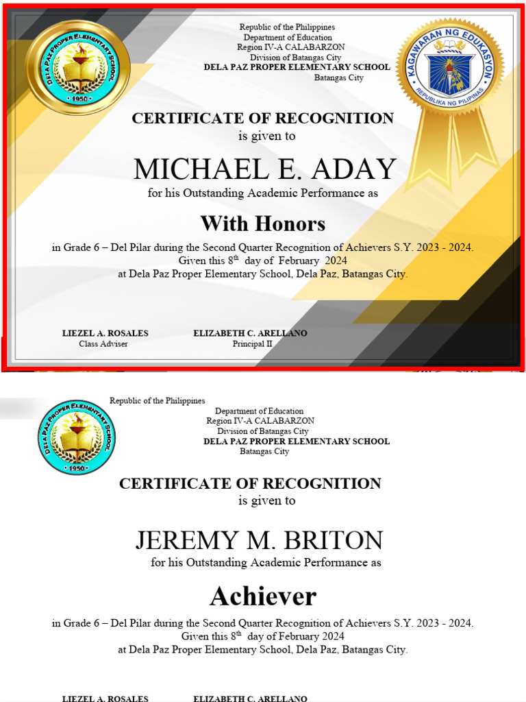 Award Certificates Templates | PDF