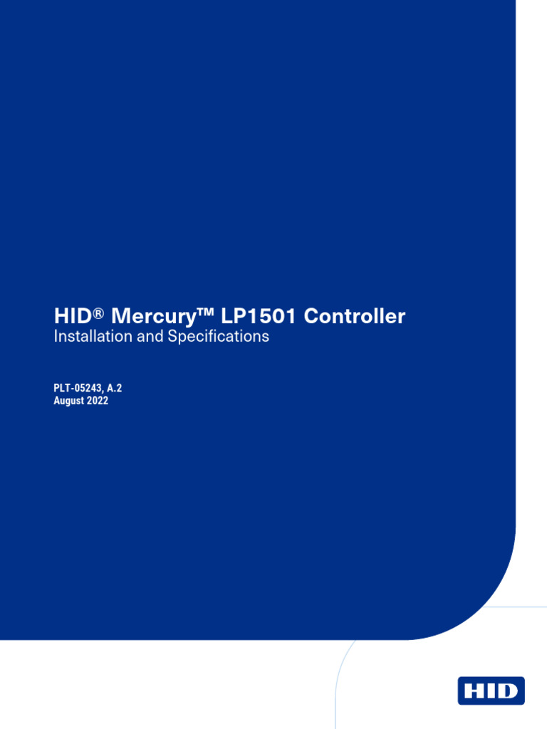 Mercury Security LP1501 Intelligent Controller Manual | PDF | Relay ...