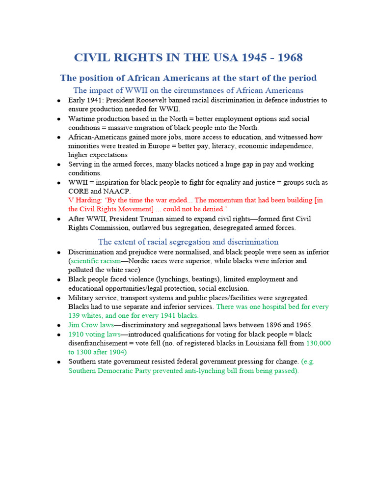 Civil-Rights-In-The-USA-1945-68-Notes (2) | PDF | Student Nonviolent ...