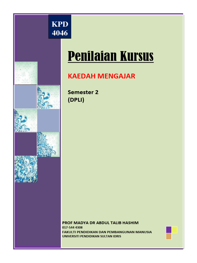 Panduan Penilaian KPD 4046 | PDF