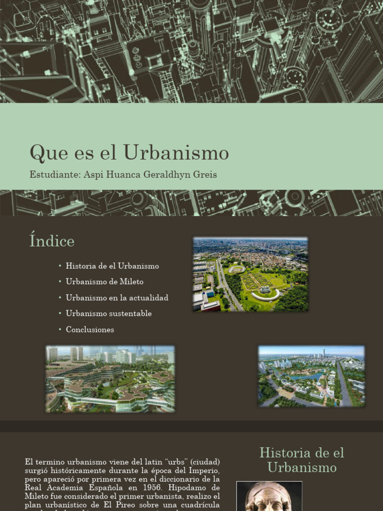 Qué es el Urbanismo y su Evolución | PDF | Urbanismo | Sustentabilidad