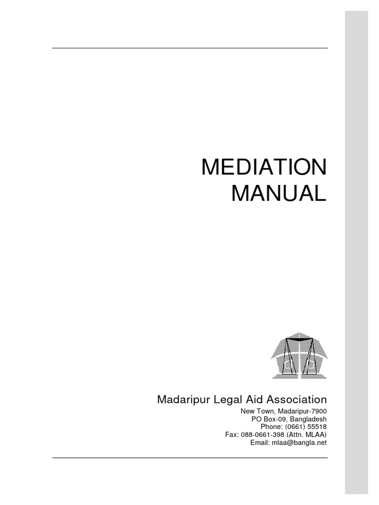 Madiation-Manual | PDF | Mediation | Alternative Dispute Resolution