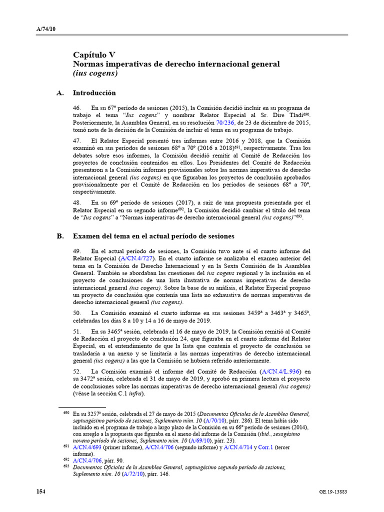 Normas imperativas de derecho internacional general (ius cogens) | PDF | Ley de la guerra ...