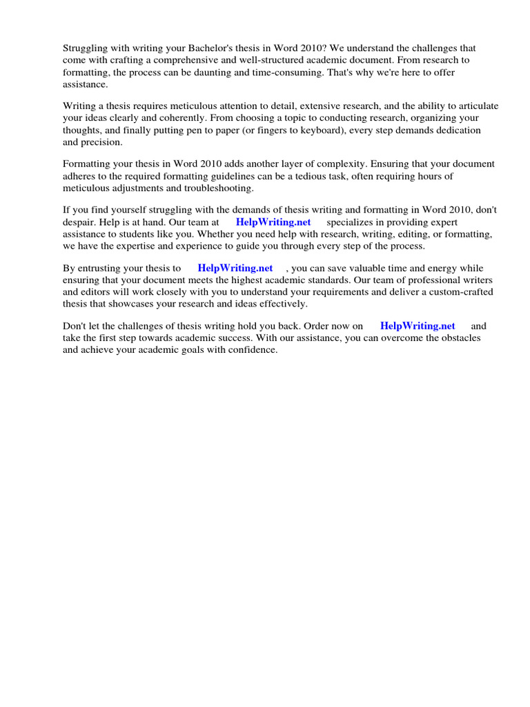 Vorlage Bachelor Thesis Word 2010 | PDF | Shader | Function (Mathematics)