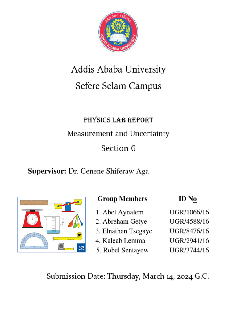 Measurement and Uncertainty Lab Report | PDF | Measurement | Volume