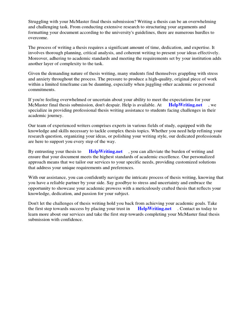Mcmaster Final Thesis Submission | PDF | Thesis | Saudi Arabia