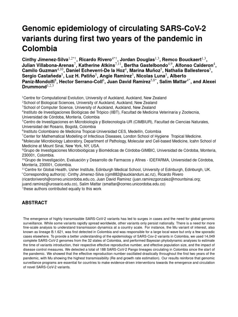 Genomic Epidemiology Of Circulating Sars Cov 2 Variants During First Two Years Of The Pandemic