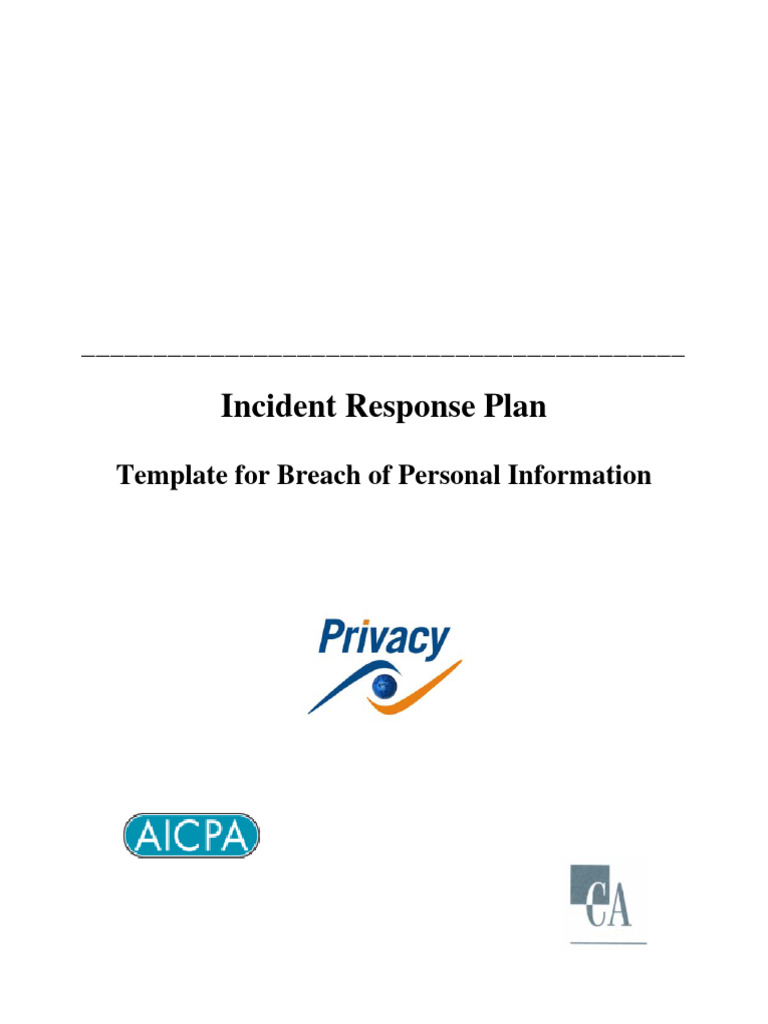 Incident Response Plan Template | PDF | Payment Card Industry Data ...