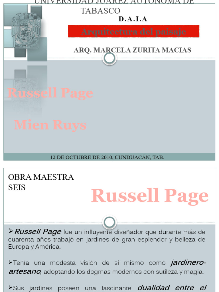 Russel Page y Mien Ruys | PDF | Jardines | Botánica