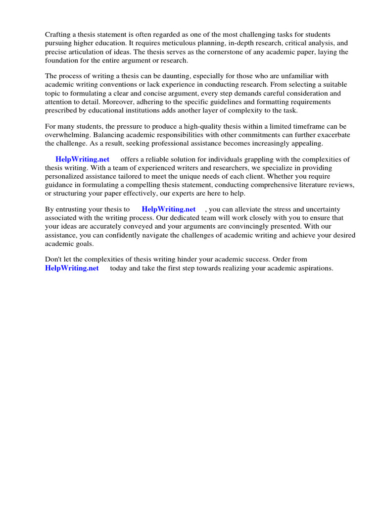 Mastering Thesis Statement Writing | PDF | Essays | Thesis