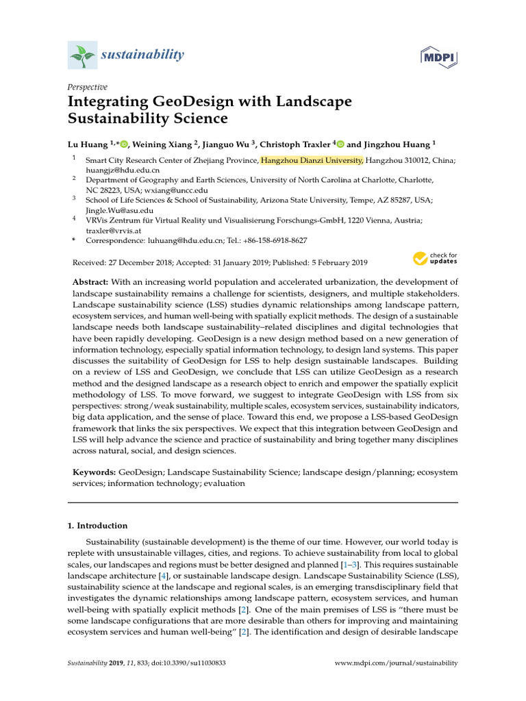 04 - Integrating GeoDesign With Landscape Sustainability Science | PDF ...