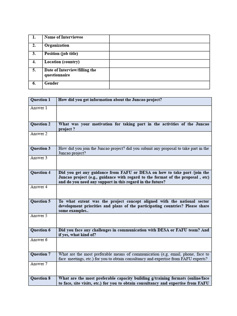 Interview Protocol | PDF