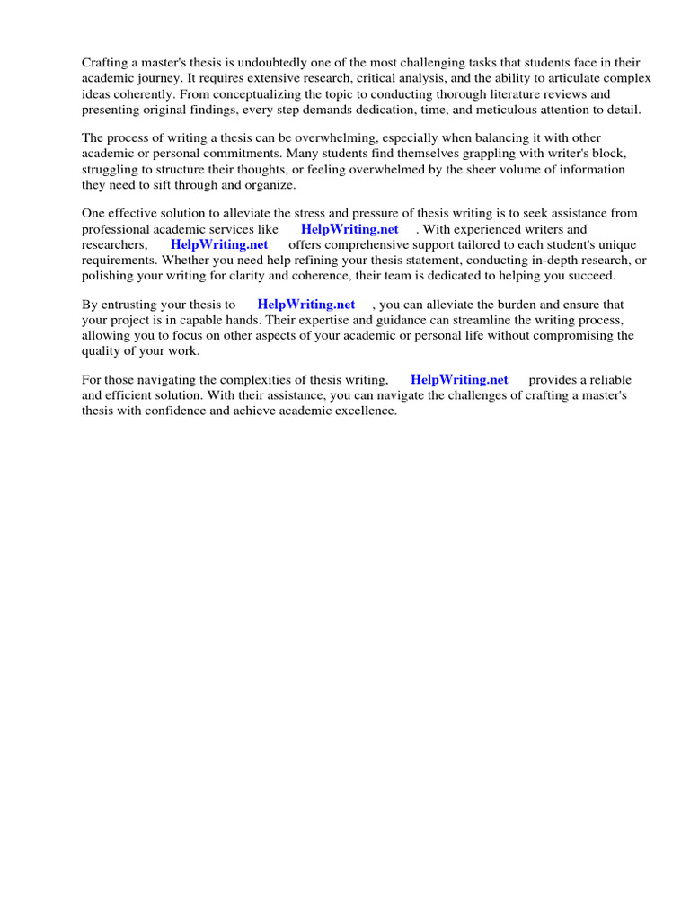 Masters Thesis Outline Sample | Download Free PDF | Thesis | Business Model