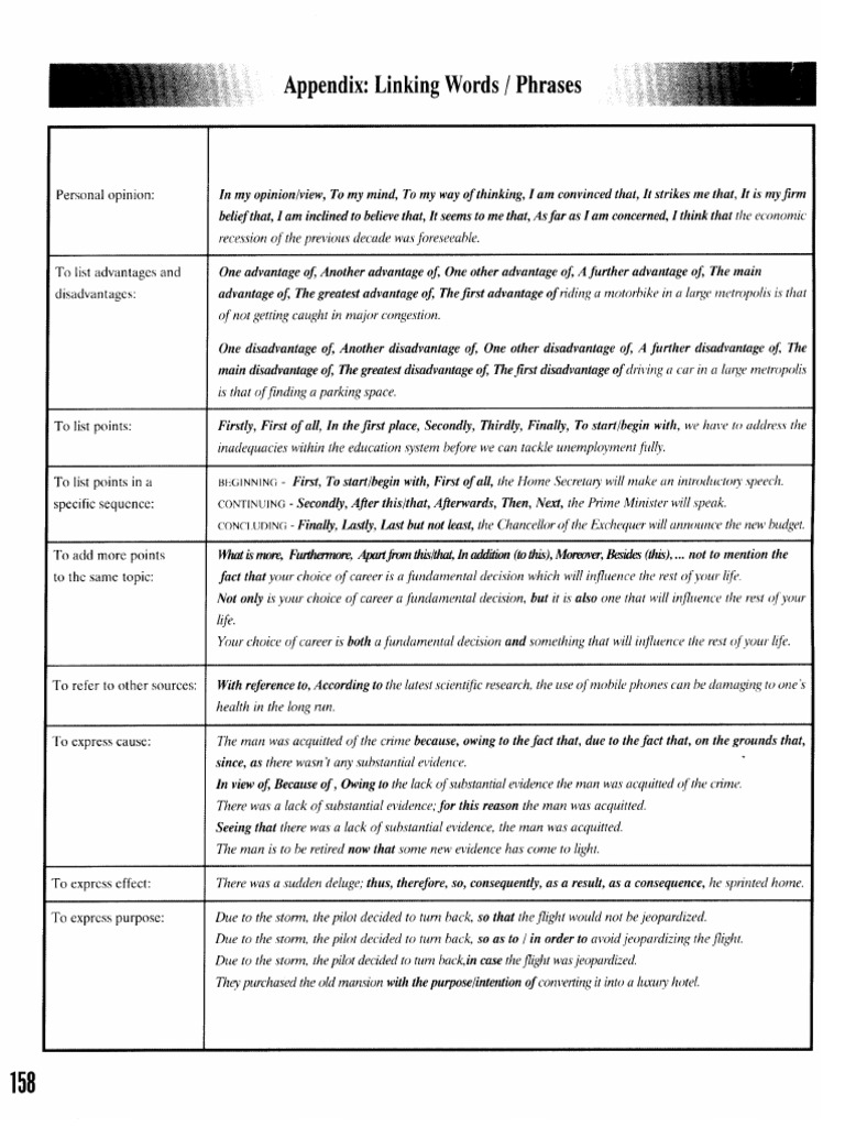 Linking Words & Phrases C1 | PDF