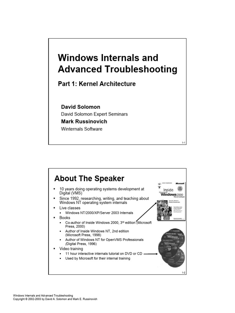 Windows Internals | PDF | Microsoft Windows | Thread (Computing)
