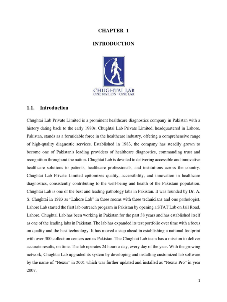 Chapters-Internship Report | PDF | Health Care | Human Resources