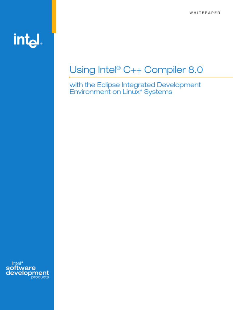 Using Intel C++ Compiler 8.0 With Eclipse IDE On Linux | PDF | Eclipse ...
