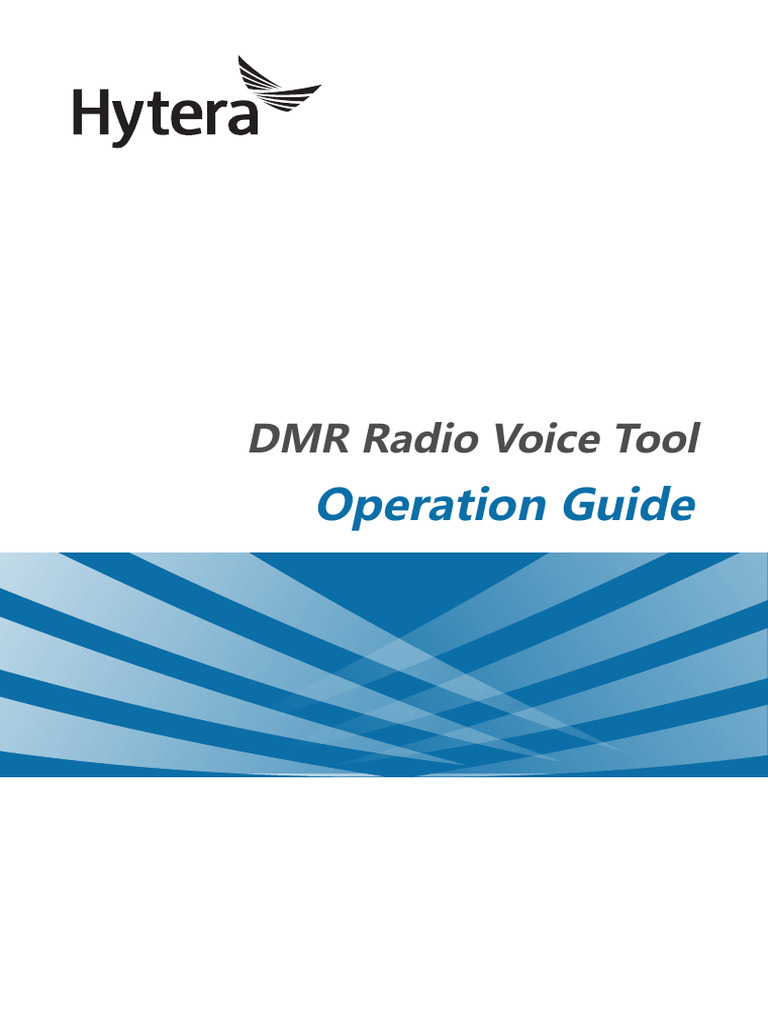 DMR Radio - Voice Tool - Operation Guide - R8.0 | PDF | Computer File | Usb