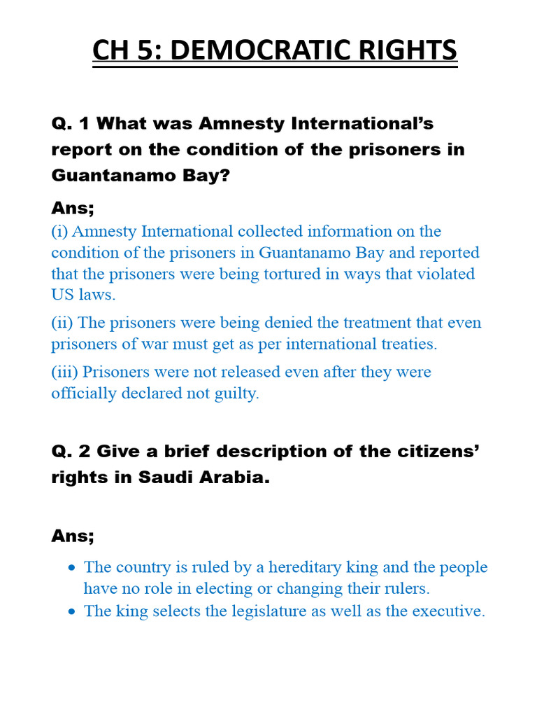 Democratic Rights Notes | PDF | Detention (Imprisonment) | Arrest
