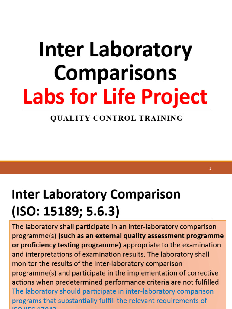 Inter-Laboratory Comparison Guidelines | PDF | Standard Deviation ...
