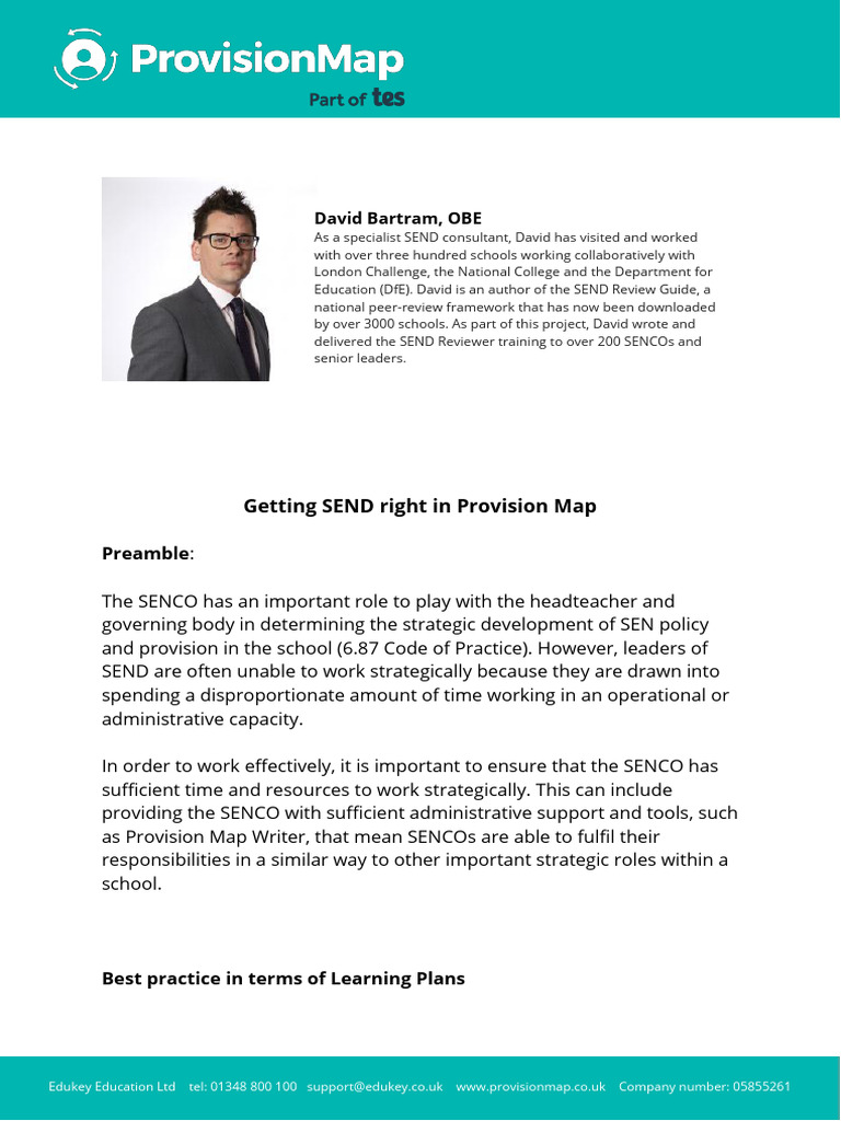 David-Bartram_Getting-SEND-right-in-Provision-Map | PDF | Learning ...