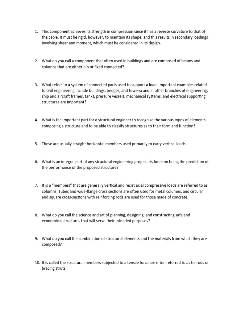 STRUC EXAM | PDF | Structural Engineering | Engineering