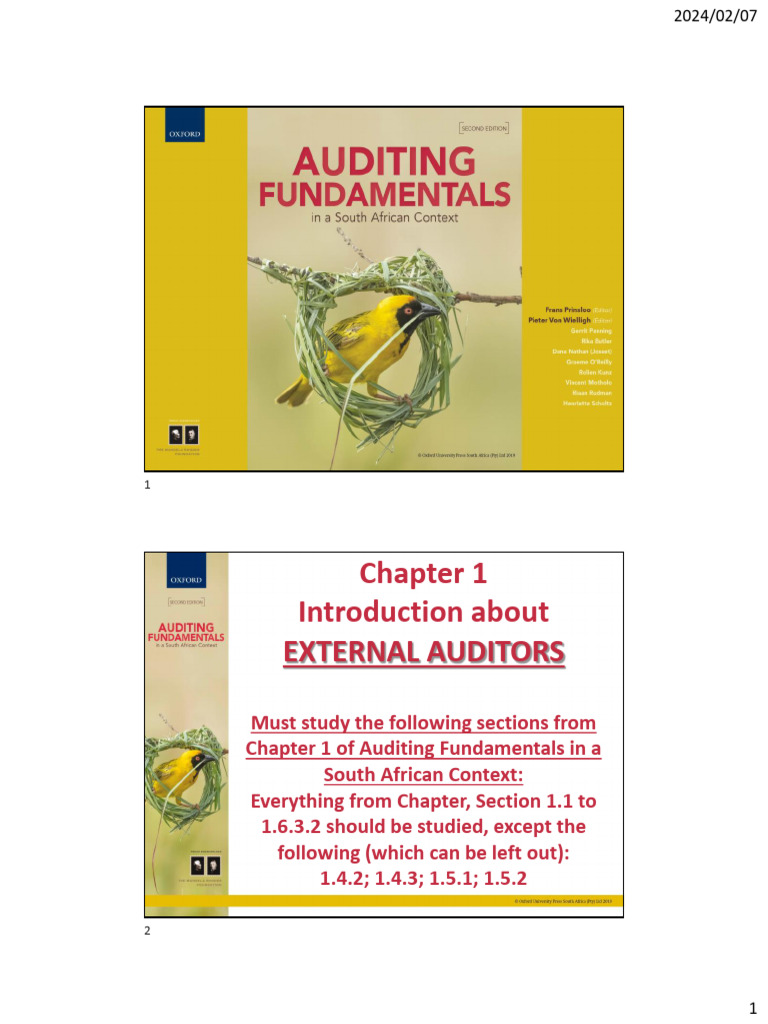 Slides - Chapter 1 - AFISAC - 2 Slides Per Page | PDF | Financial Audit | Audit
