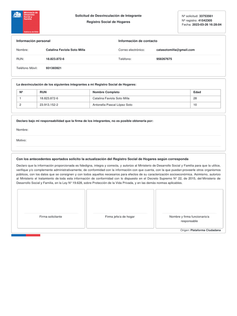 Formulario - 4 - 2023 03 26 162113 | PDF | Justicia | Crimen y violencia