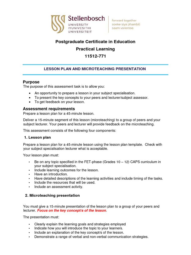 Lesson Plan and Microteaching 2022 | PDF | Lesson Plan | Rubric (Academic)