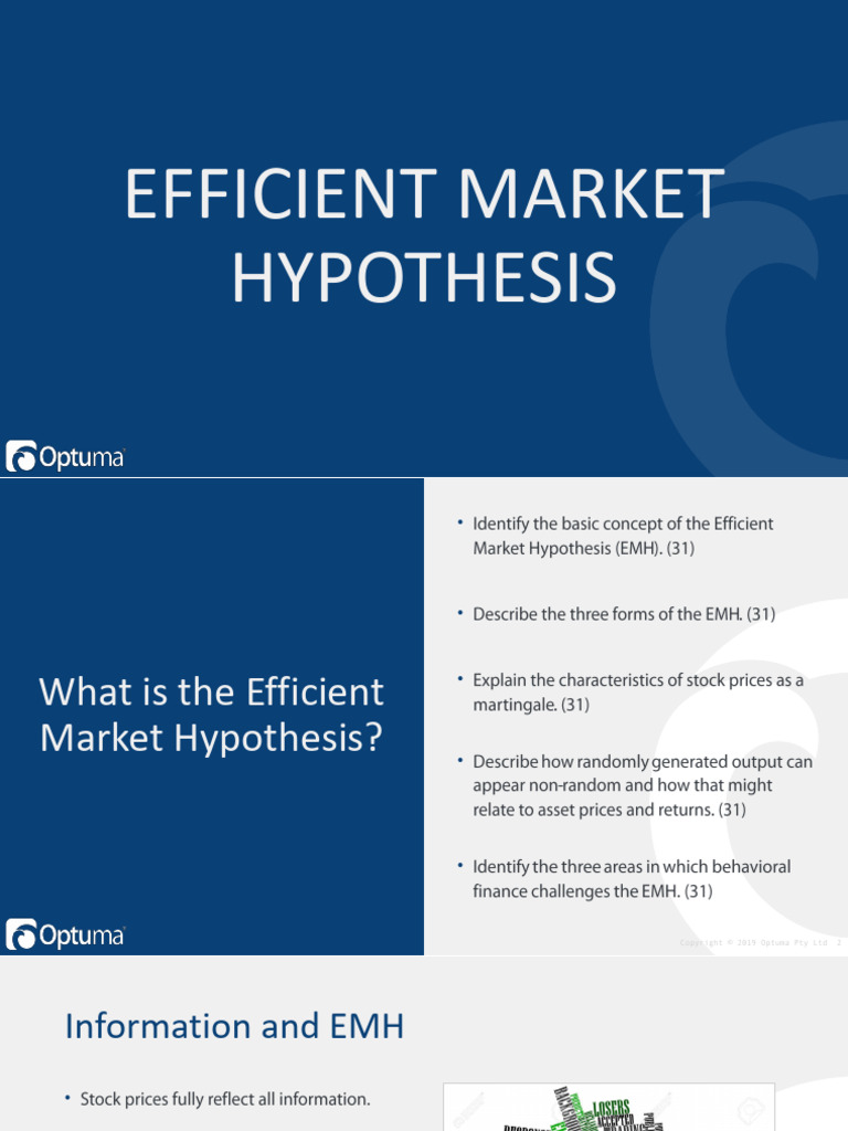 Efficient Market Hypothesis | PDF | Efficient Market Hypothesis | Economics