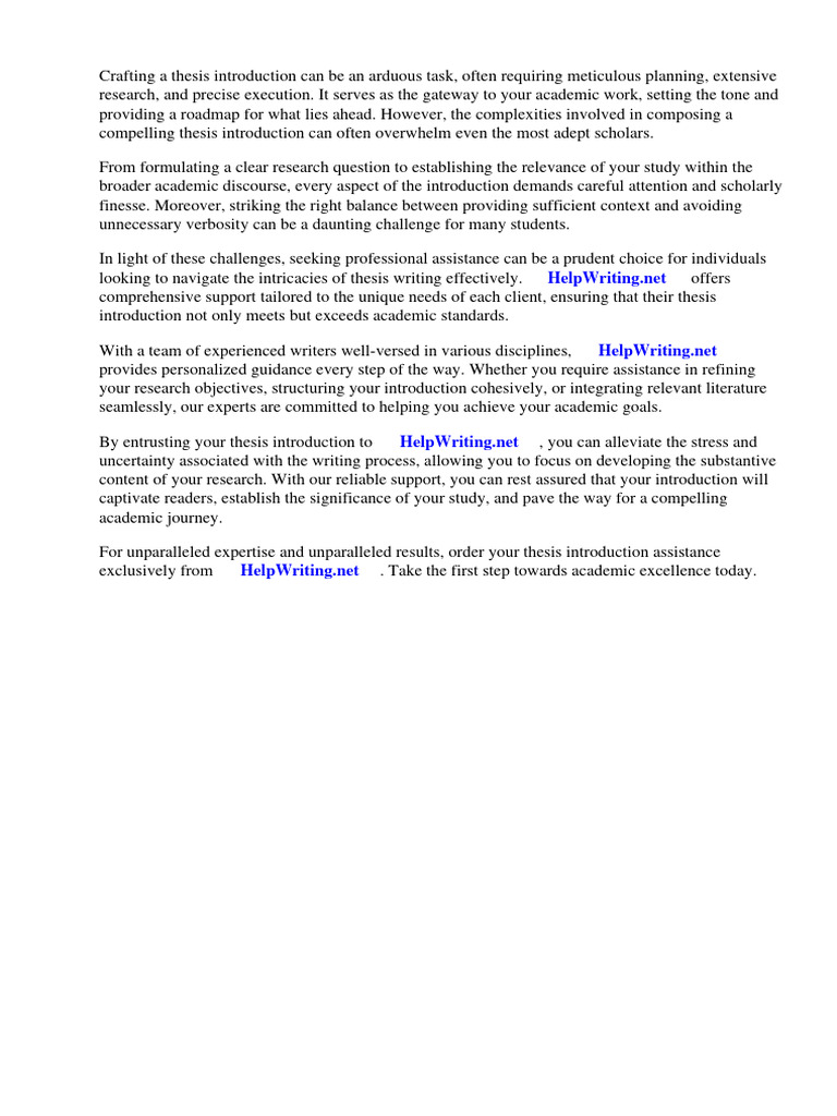 Thesis Introduction Guidelines Pdf Essays Thesis