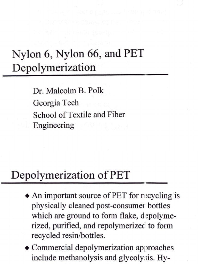 Depolymerization | PDF | Organic Chemistry | Chemistry