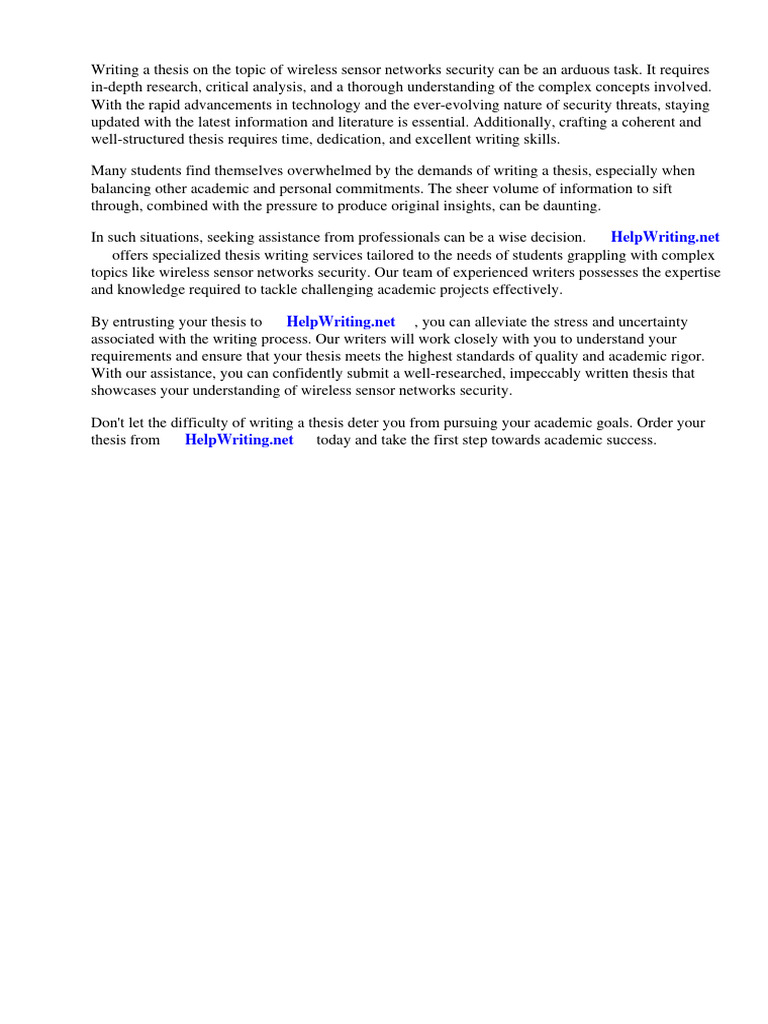 Thesis Wireless Sensor Networks Security Pdf Wireless Sensor Network Computer Network
