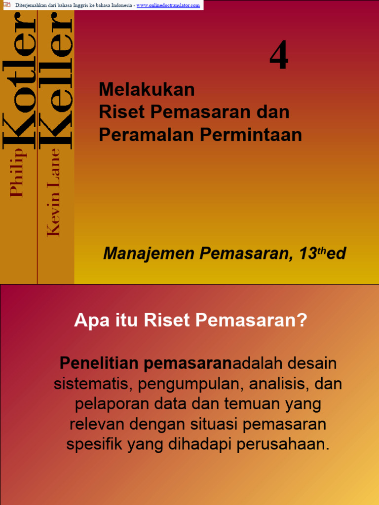 Riset Pemasaran dan Peramalan Permintaan | PDF | Karier & Perkembangan