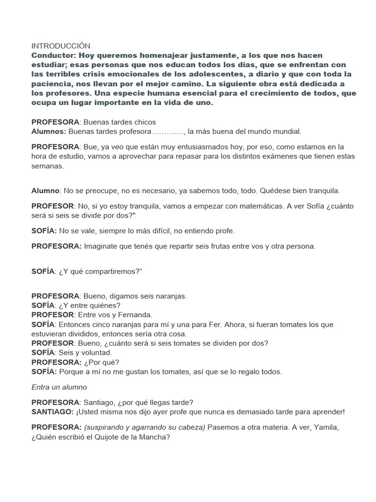 Obrita Día Del Profesor | PDF | Estudios de idiomas extranjeros ...