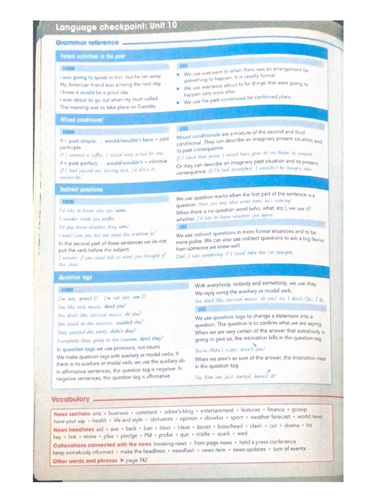 Language Checkpoint Unit 10 | PDF