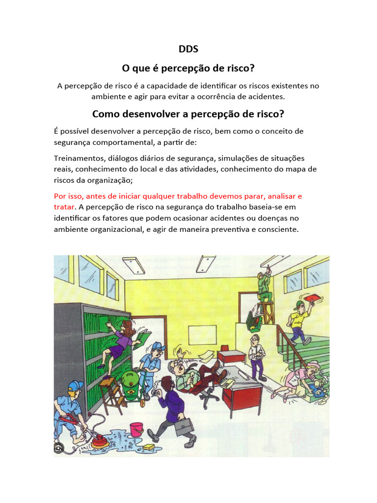 DDS - Percepção de Risco. | PDF