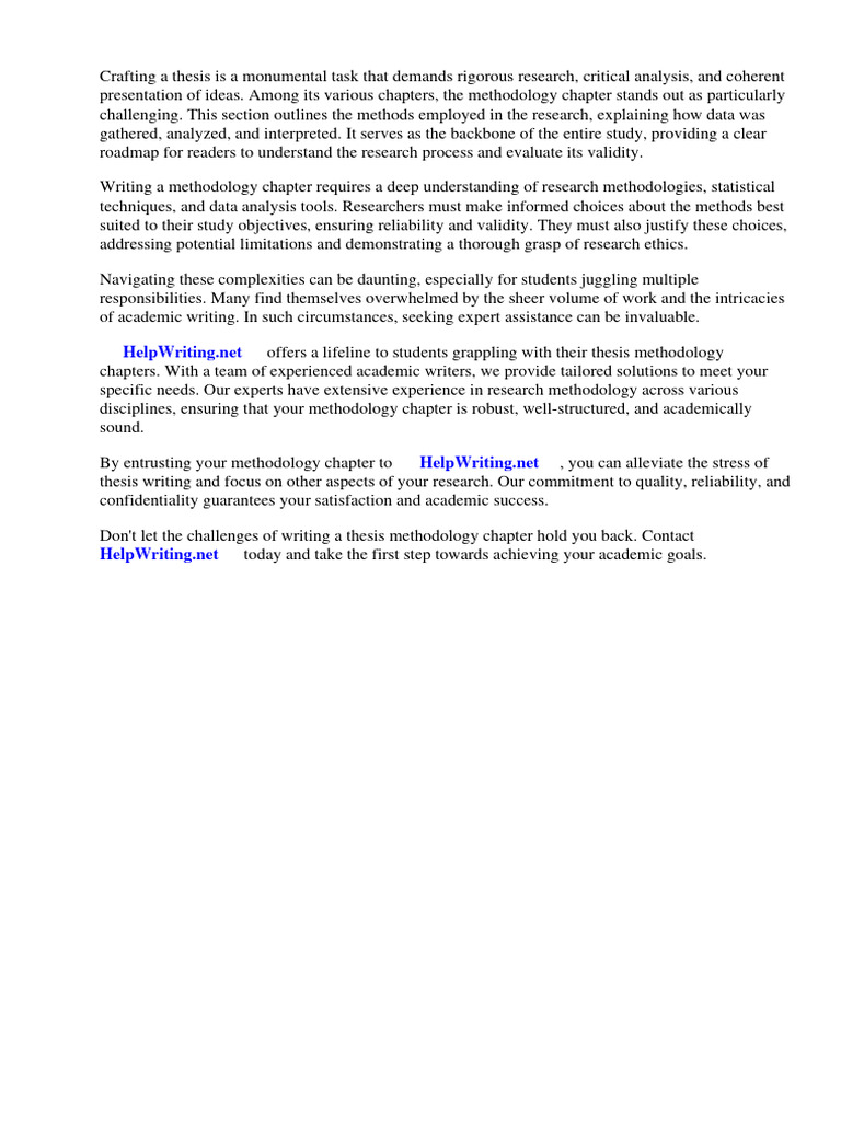 Thesis Sample Methodology Chapter | PDF | Methodology | Quantitative Research