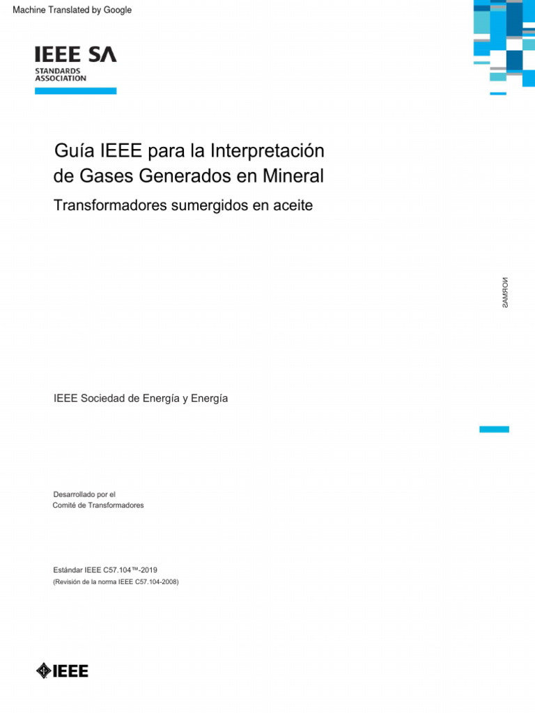 ESP-IEEE-C57104-2019 | PDF | Instituto de Ingenieros Eléctricos y Electrónicos | Patentar