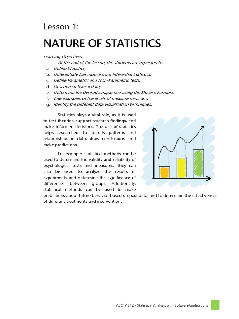 ACCTY 312 - Lesson 1 | PDF | Statistics | Sampling (Statistics)