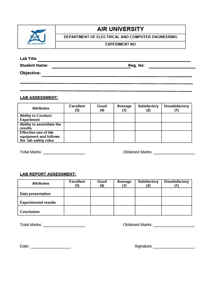 Electrical Lab Assessment Criteria | PDF | Computers