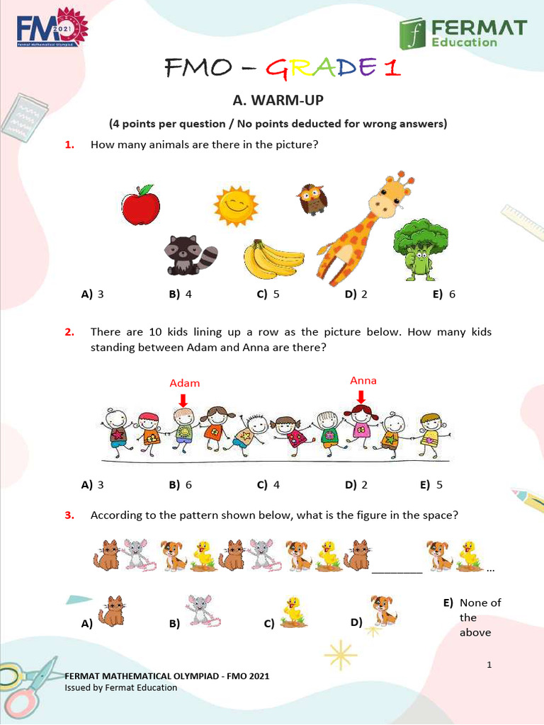 FMO. GRADE 1 (For School Year 2022-2023) | PDF