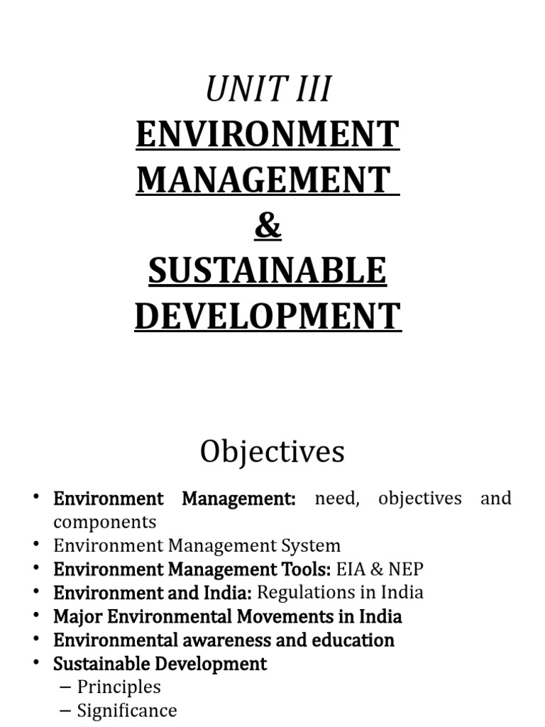 Environmental Management & Sustainable Development | PDF | Kyoto ...