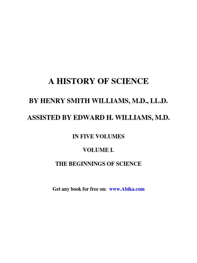 A History of Science (Volume 1) | PDF | Knowledge | Science
