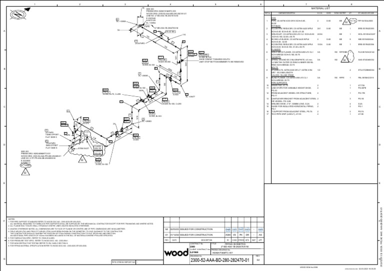 Piping Isometric - 5 | PDF | Pipe (Fluid Conveyance) | Gas Technologies