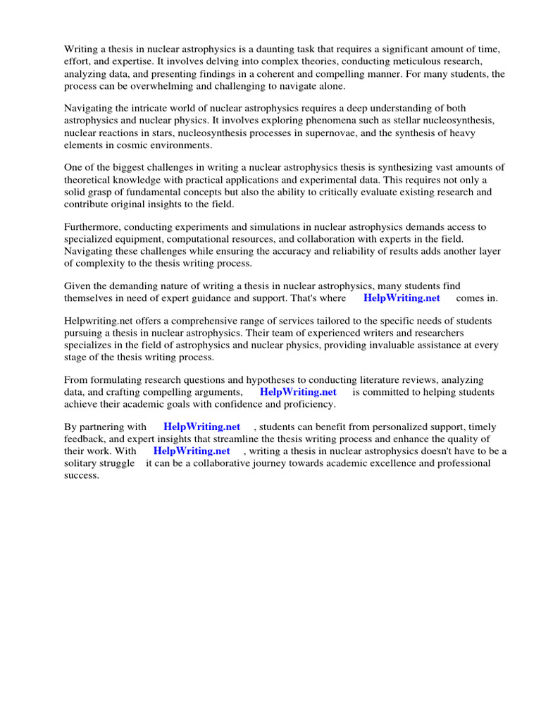 Nuclear Astrophysics Thesis | PDF | Stars | Neutron